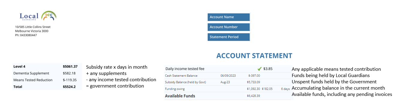 How do I read my monthly statement? - Local Guardians